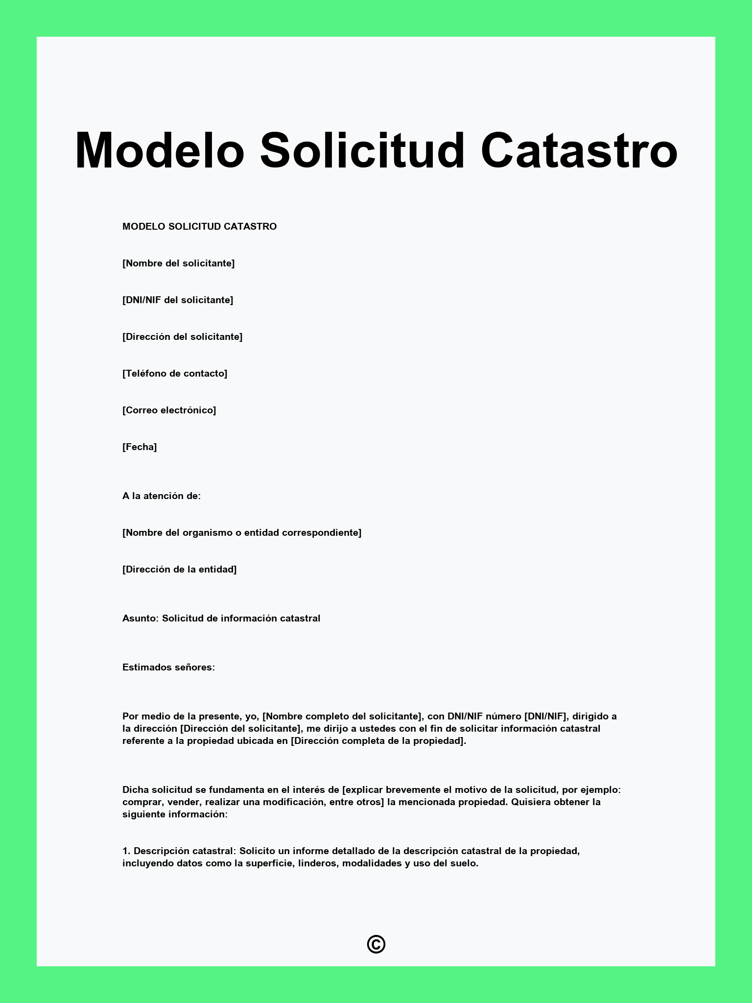 Modelo Solicitud Catastro